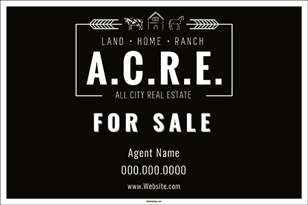 All City Real Estate Realtor Acre Signs