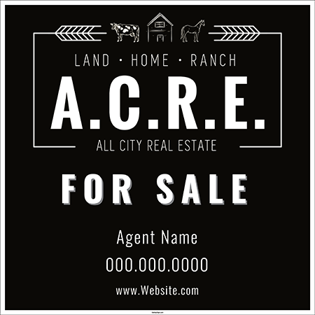 All City Real Estate Realtor Acre Signs