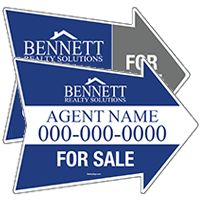 Bennett Realty Solutions Realtor Signs Directional Signs Arrow House Shapes