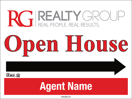 Realty Group Inc. Realtor Signs Directional Signs For Sale Open House ...