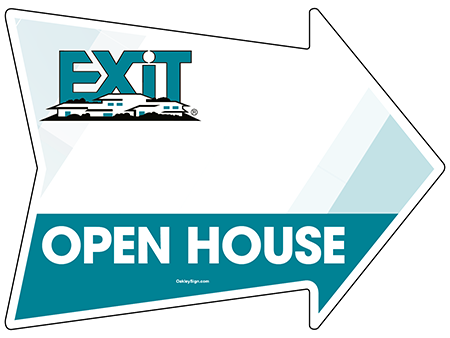 EXIT Realty Realtor Signs 18 X 24 Stock Arrow Shape Open House Ex2